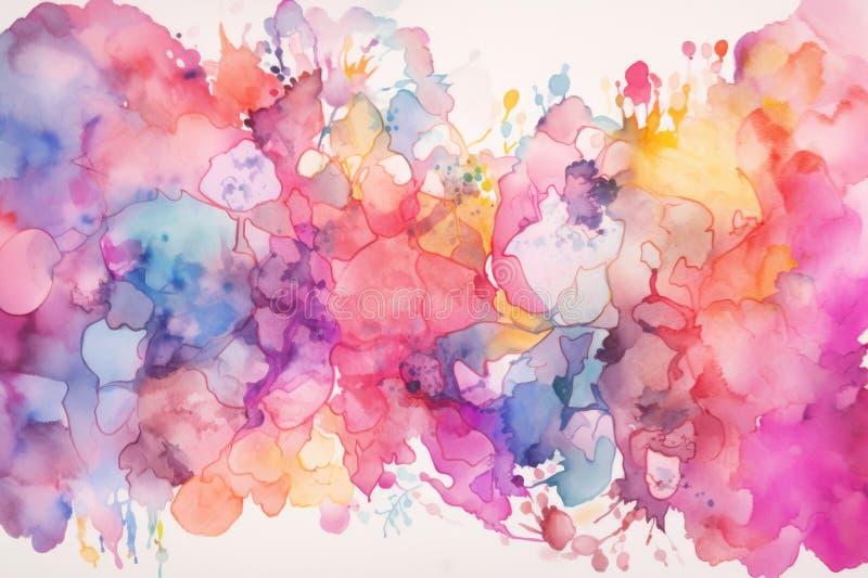 An Abstract Coloured Watercolour Background. Created with Generative AI ...