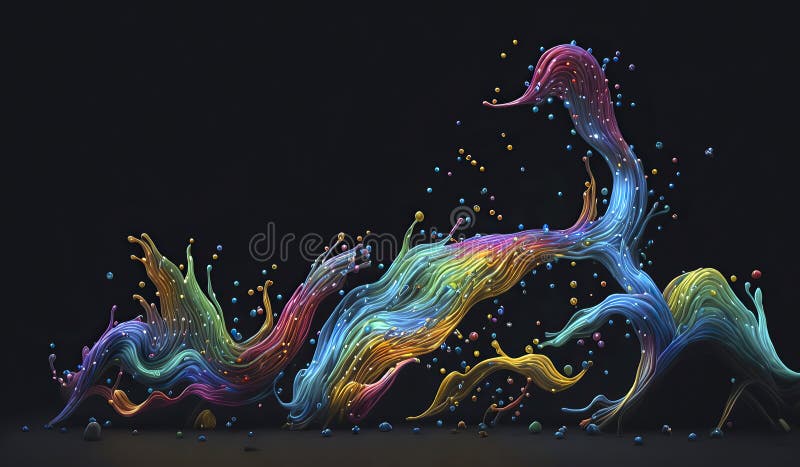 Abstract Colourful Art Colours Splash Design, Dancing Colours ...
