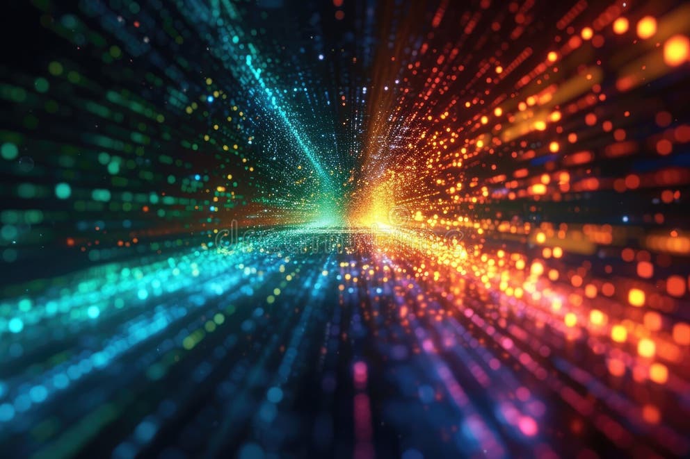 Abstract Colourful Background, Data Transfer on Cloud Internet Concept ...