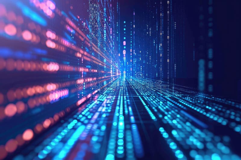 Abstract Colourful Background, Data Transfer on Cloud Internet Concept ...