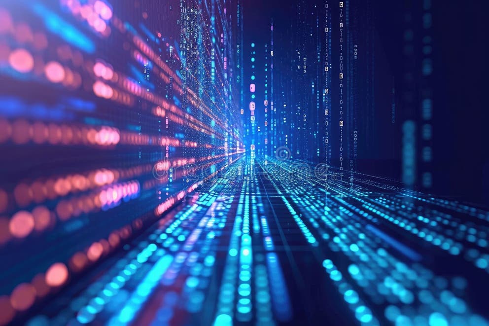 Abstract Colourful Background, Data Transfer on Cloud Internet Concept ...