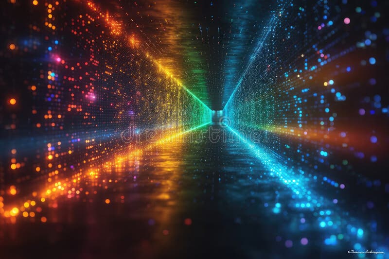 Abstract Colourful Background, Data Transfer on Cloud Internet Concept ...