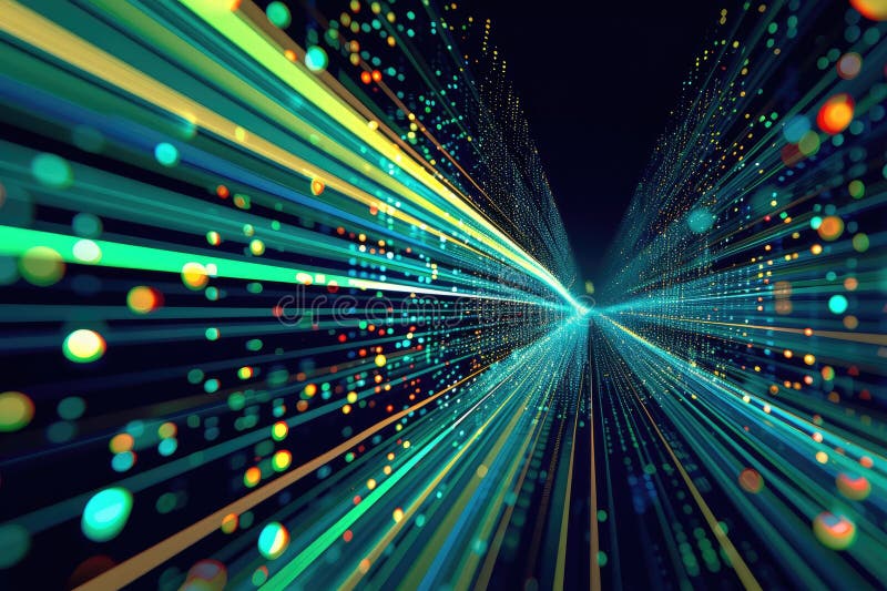 Abstract Colourful Background, Data Transfer on Cloud Internet Concept ...