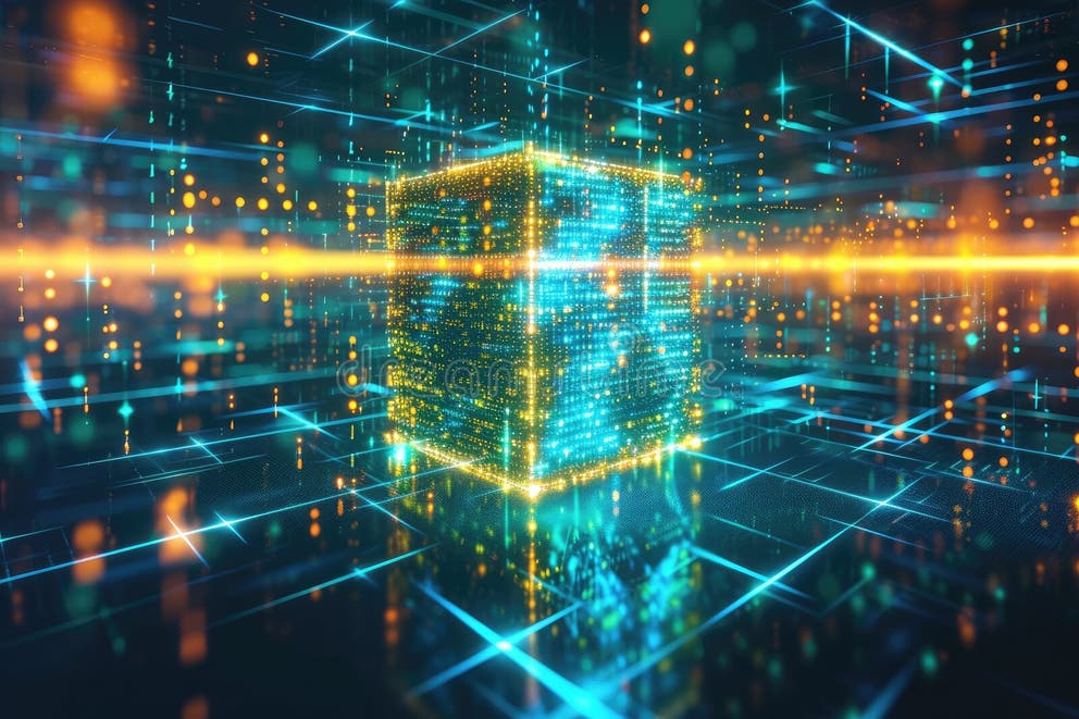 Abstract Colourful Background, Data Transfer on Cloud Internet Concept ...