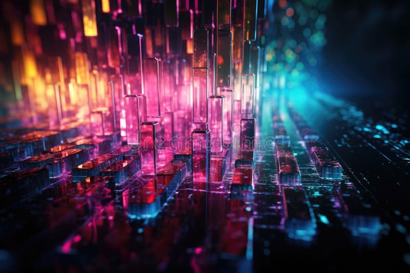 Abstract Colourful Background, Data Transfer Concept. Generative AI ...