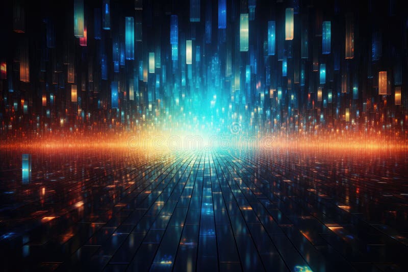 Abstract Colourful Background, Data Transfer Concept. Generative AI ...