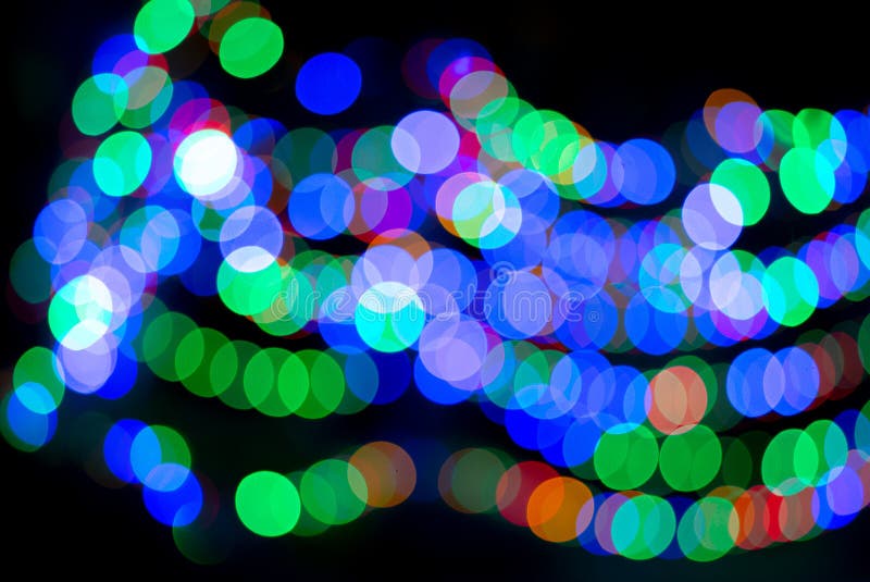 Abstract Colourful Bokeh Lights on Black Background Stock Photo - Image ...