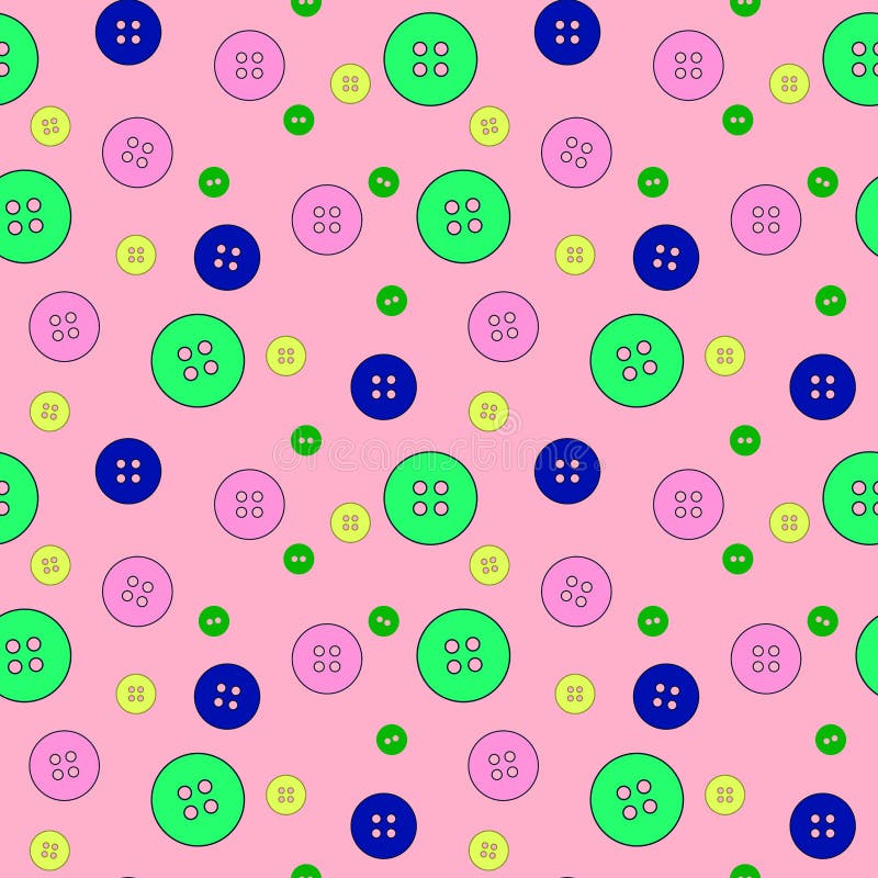 Abstract Colourful Buttons Seamless Pattern, Textile, Surface Design ...