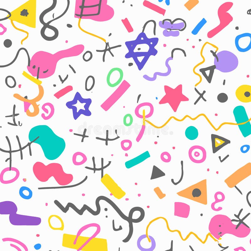 Abstract Colourful Doodles Background Stock Vector - Illustration of ...