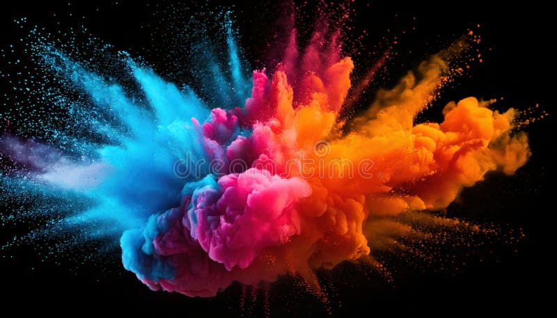 Abstract Colourful Fluid Smoke Powder. Abstract Colourful Fluid Smoke ...
