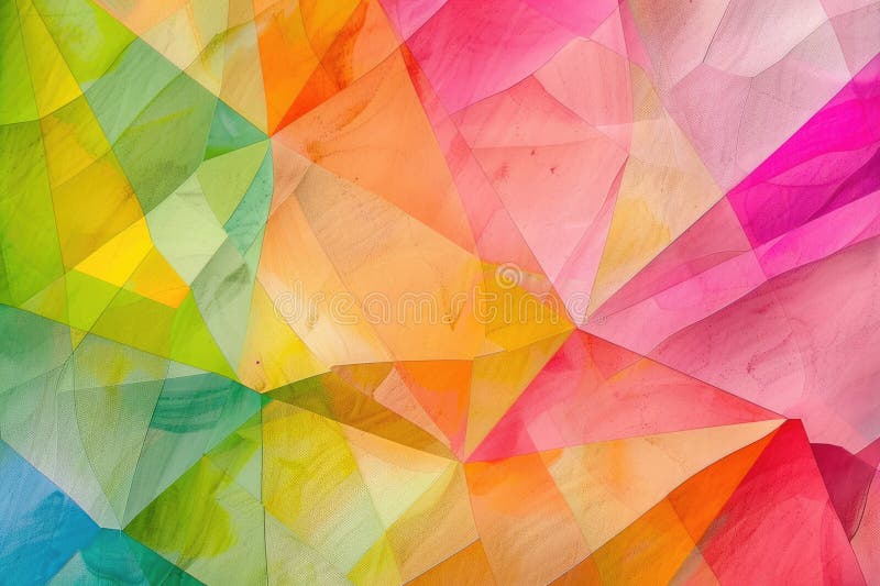 Abstract Colourful Geometry Polygon with Multiple Shade, Hue, and ...