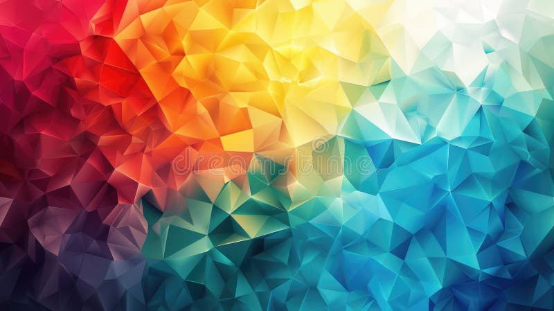 Abstract Colourful Geometry Polygon with Multiple Shade, Hue, and ...