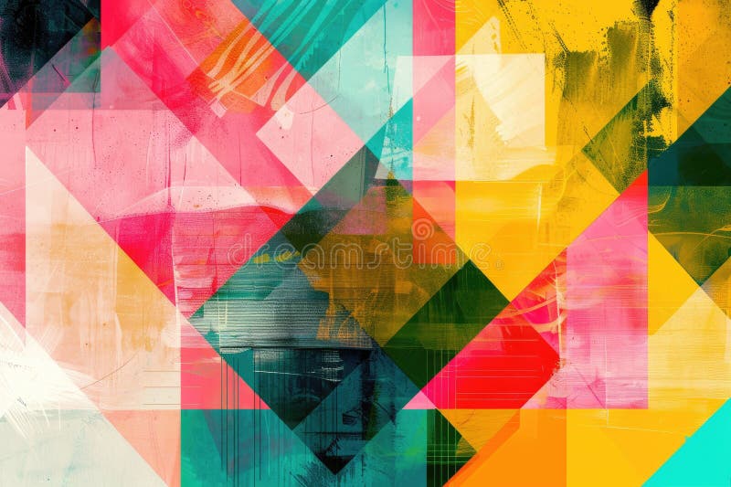 Abstract Colourful Geometry Polygon with Multiple Shade, Hue, and ...