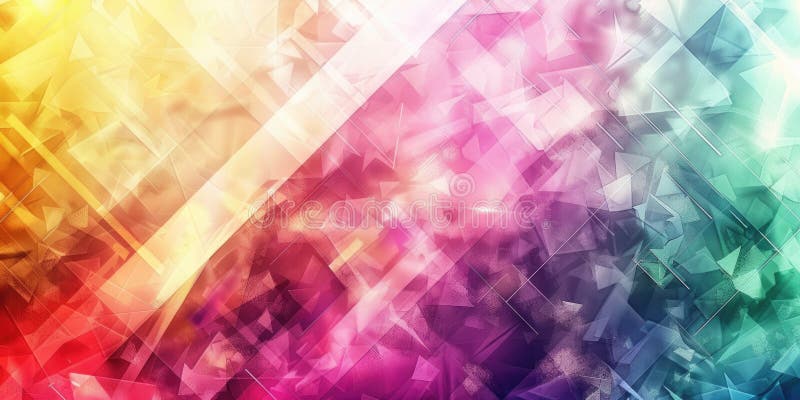 Abstract Colourful Geometry Polygon with Multiple Shade, Hue, and ...