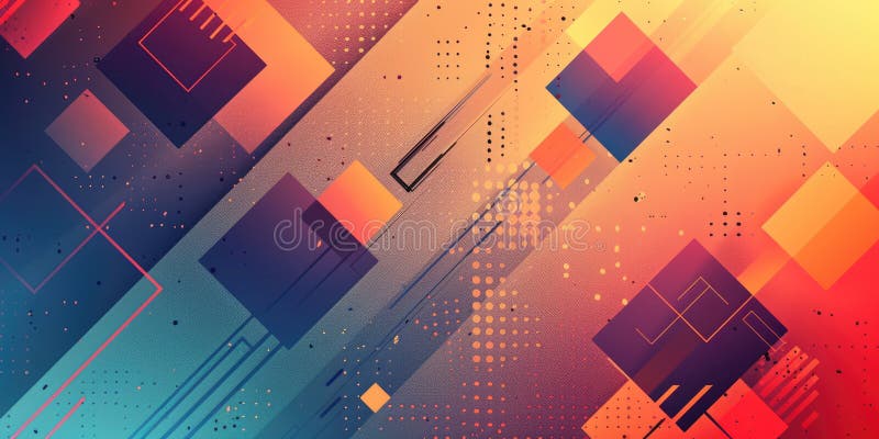 The Abstract Colourful Geometry Polygon Square Shape Colored Background ...