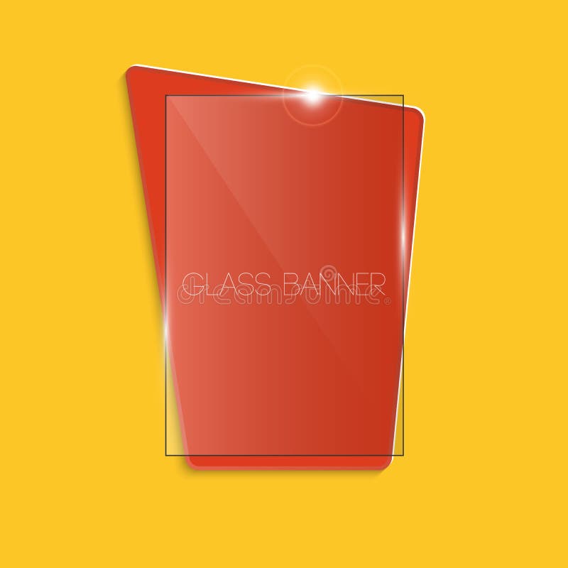 Abstract Colourful Glass Banner Stock Vector - Illustration of blank ...