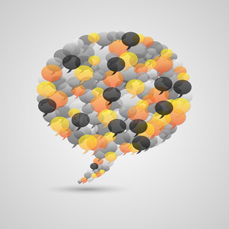 Abstract Colourful, Modern Speech Cloud, Box, Vector Illustration Stock ...