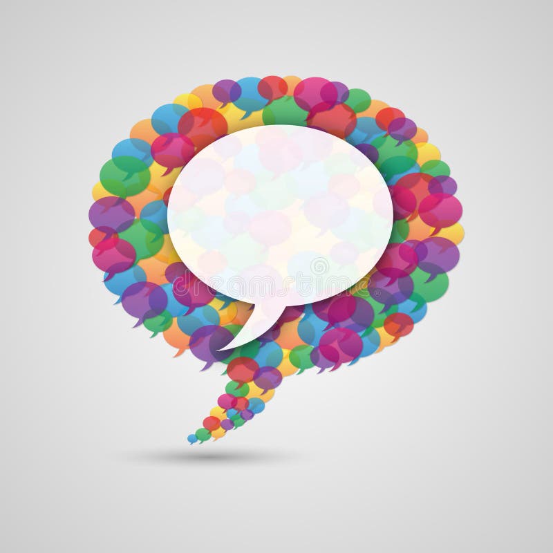 Abstract Colourful, Modern Speech Cloud, Box, Vector Illustration Stock ...