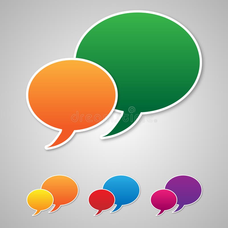 Abstract Colourful, Modern Speech Cloud, Box, Vector Illustration Stock ...