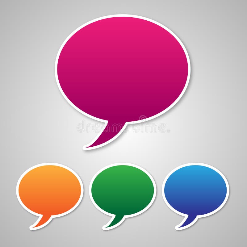 Abstract Colourful, Modern Speech Cloud, Box, Vector Illustration Stock ...