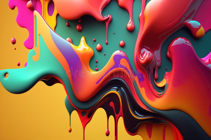 Abstract Colourful Paint Background with a Liquid Melting Texture Stock ...