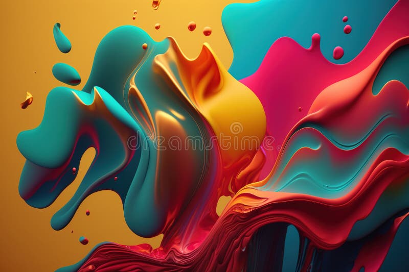 Abstract Colourful Paint Background with a Liquid Melting Texture Stock ...