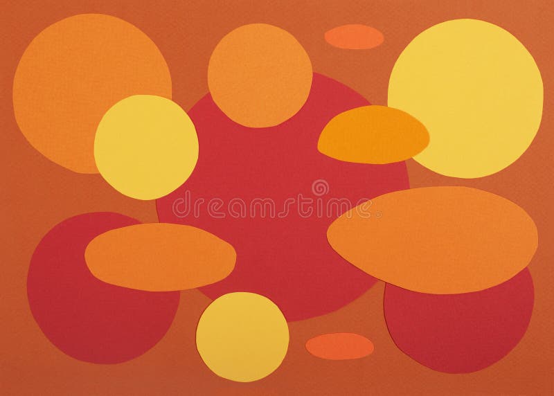 Abstract Colourful Paper Composition. Geometric Oval Shape Paper ...