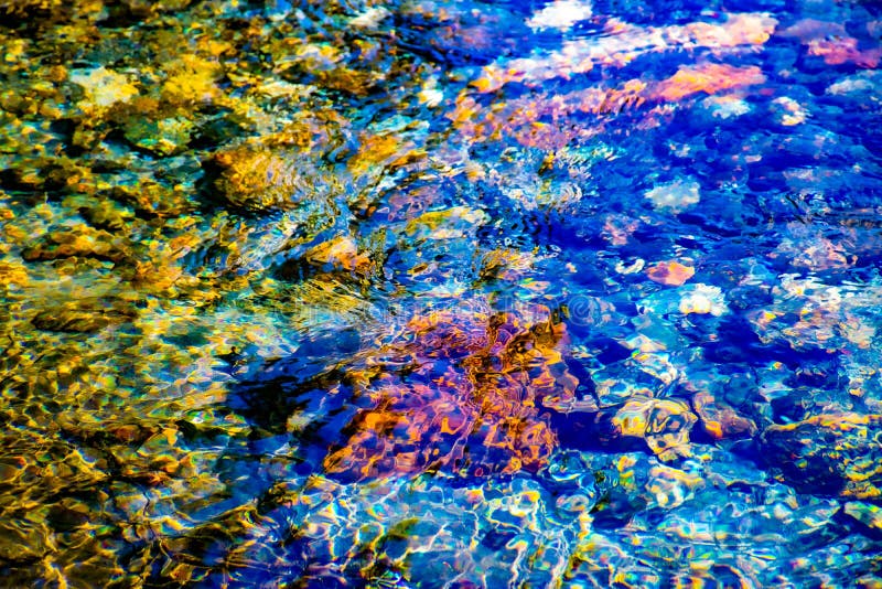 Abstract Patterns in Mountain Water Stream Stock Image - Image of ...