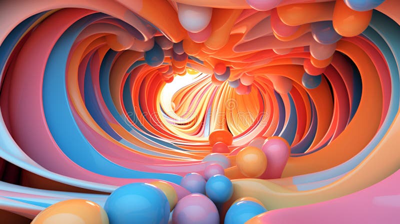 Abstract Colourful Shapes and Forms Background Created by AI Stock ...