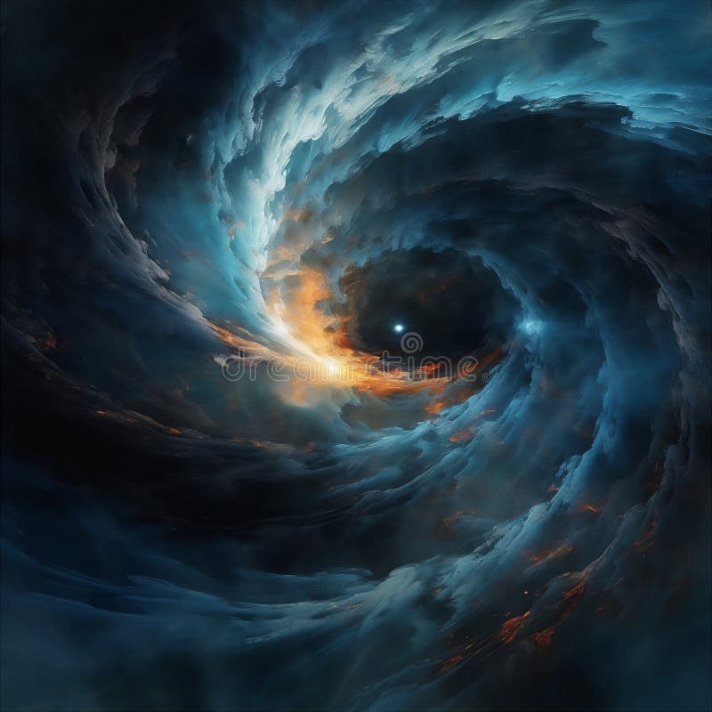 Abstract Colourful Spiral Galaxy in Space, Interstellar Nebula ...