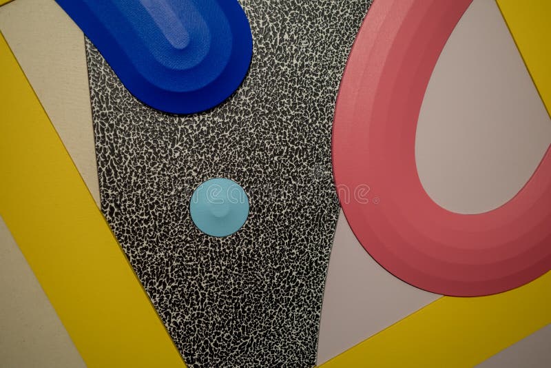 Abstract Colourful with Various Shape, Form, Dot and Line Geometry ...