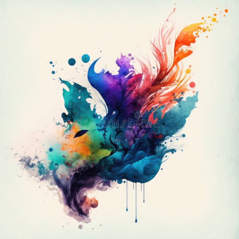 An Abstract Colourful Watercolor Splash Background. Created with ...