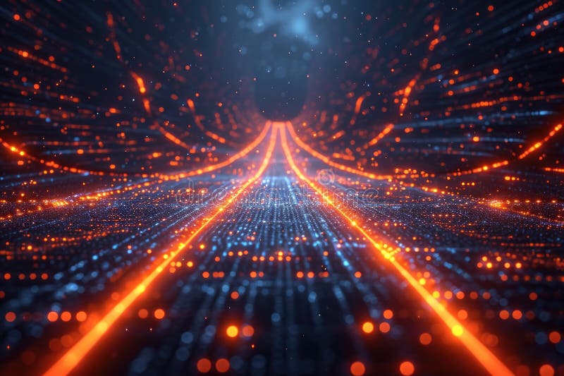 Abstract Colourful Wave Background, Data Transfer Concept. Generative ...