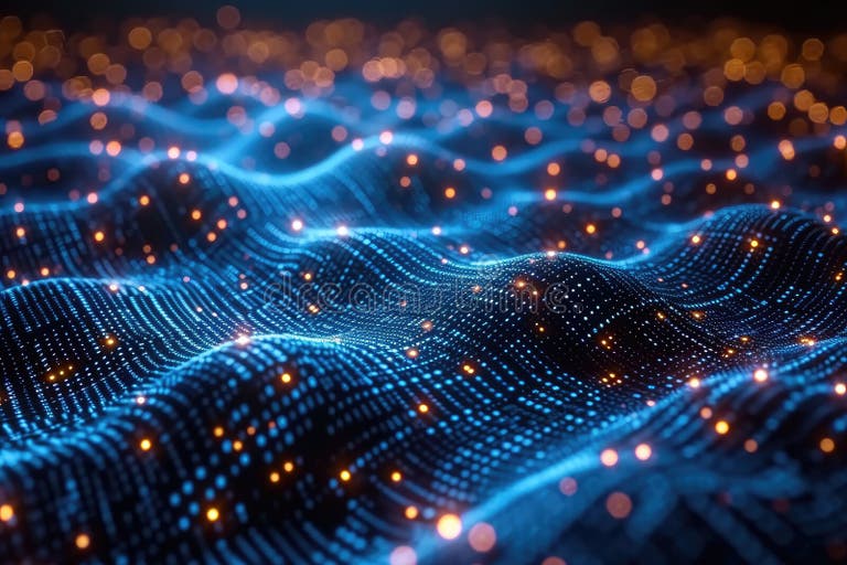 Abstract Colourful Wave Background, Data Transfer Concept. Generative ...