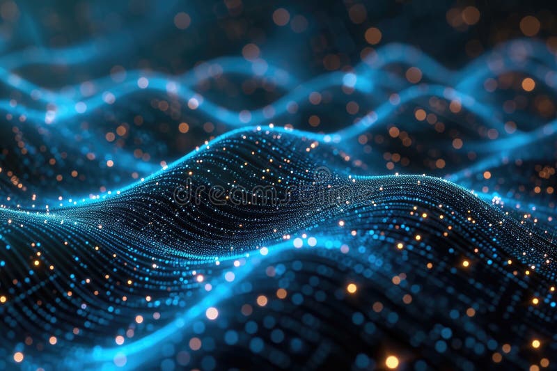 Abstract Colourful Wave Background, Data Transfer Concept. Generative ...