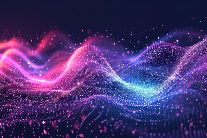 Abstract Colourful Wave Background, Data Transfer Concept. Generative ...