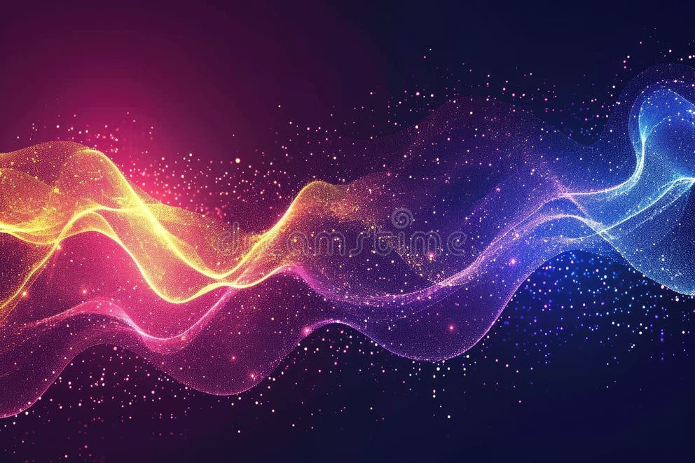 Abstract Colourful Wave Background, Data Transfer Concept. Generative ...