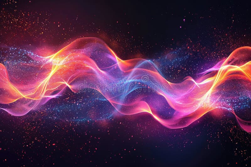 Abstract Colourful Wave Background, Data Transfer Concept. Generative ...
