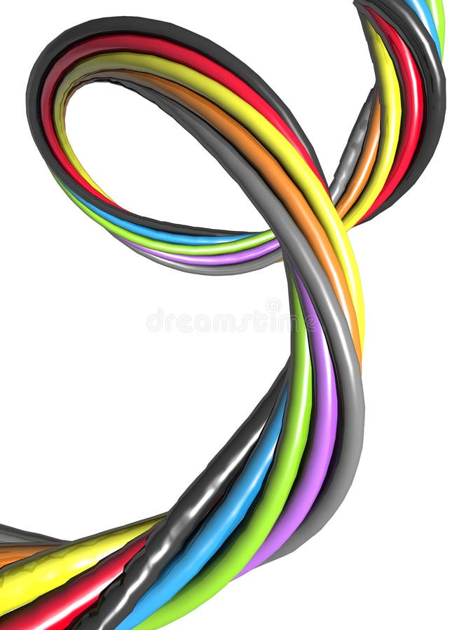 Abstract colourful wire stock illustration. Illustration of electric ...