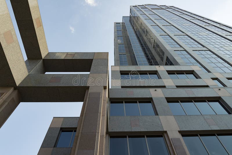 Column Pillar with Metal Framework Close Up of Office Building Stock ...