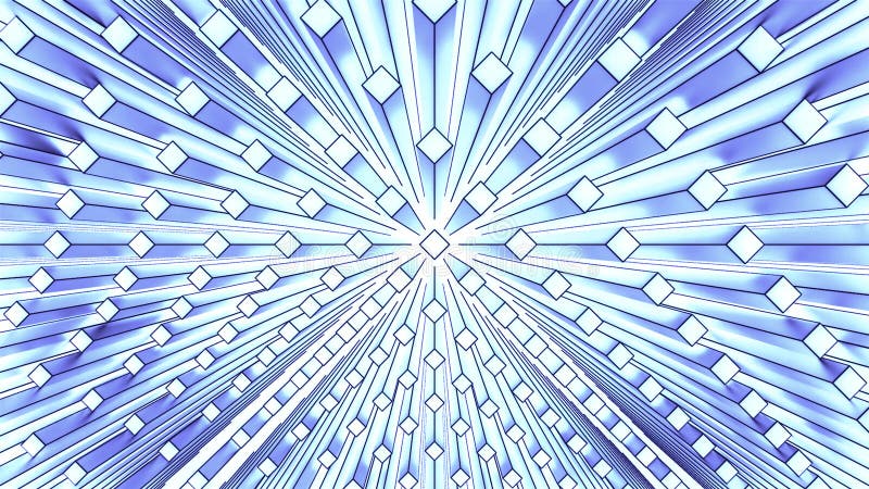 Abstract Columns with the Distortion of Space. Motion. Optical Illusion ...