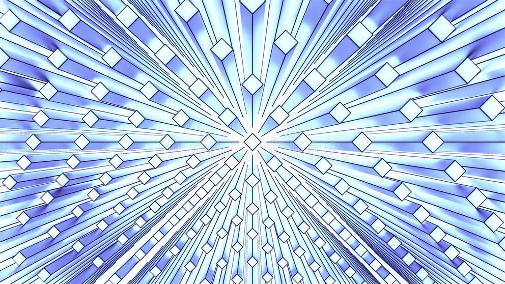 Abstract Columns with the Distortion of Space. Motion. Optical Illusion ...