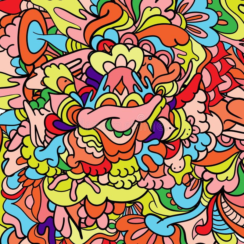 Abstract Doodles Colorful stock vector. Illustration of doodles - 230331194