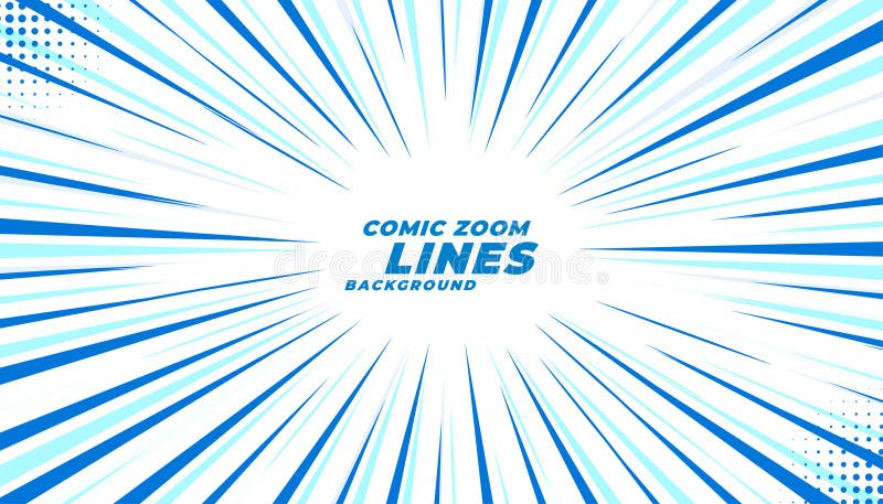 Abstract Comic Anime Zoom Lines Expression Banner Design Stock ...