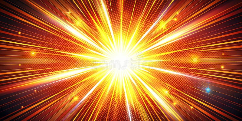 Abstract Comic Background Featuring an Exploding Laser Beam AI-Created ...