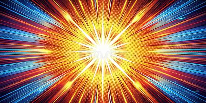 Abstract Comic Background Featuring an Exploding Laser Beam Creative AI ...