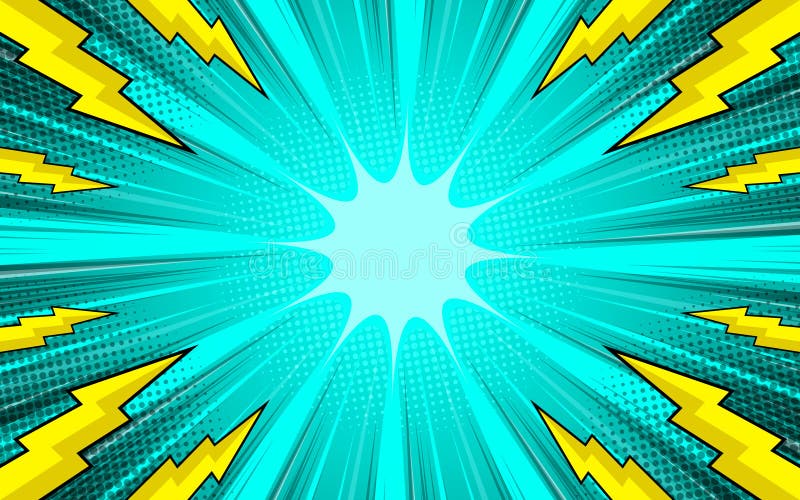 Abstract Comic Background with Thunder Flash. Vector Illustration Stock ...