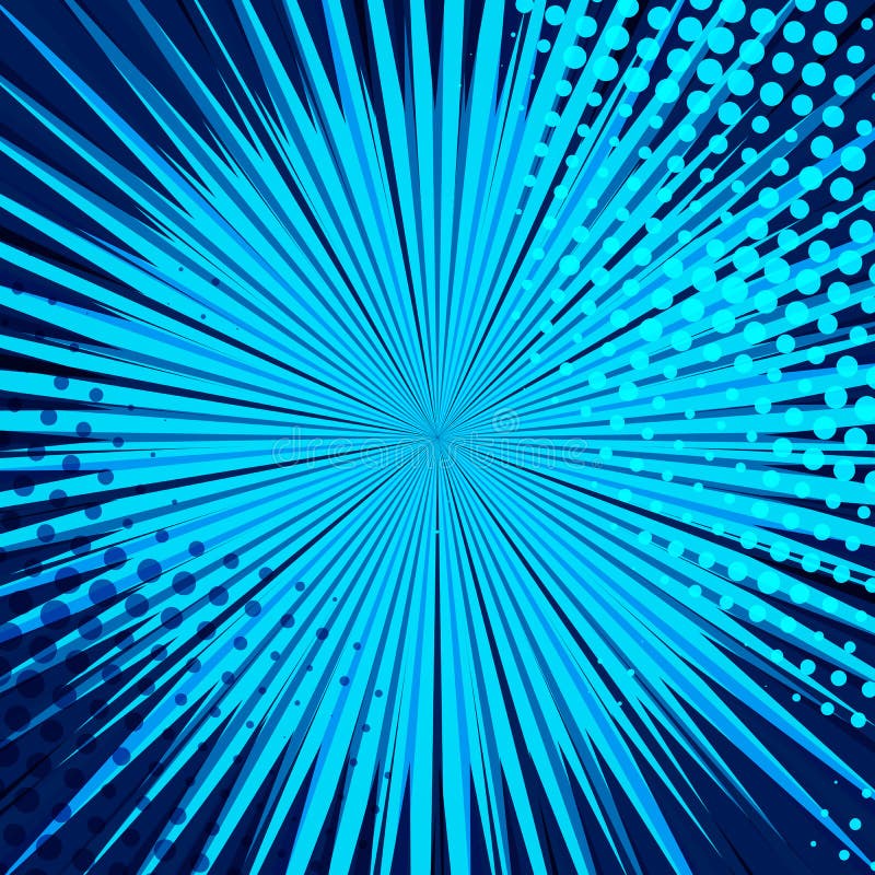 Abstract Comic Blue Background for Style Pop Art Design. Retro Burst ...