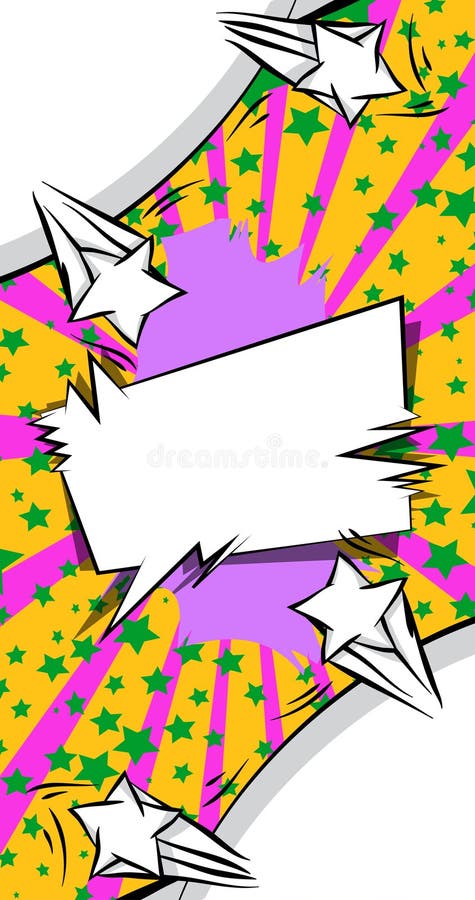 Abstract Comic Book Background. Retro Awesome Cartoon, Vector Comics ...