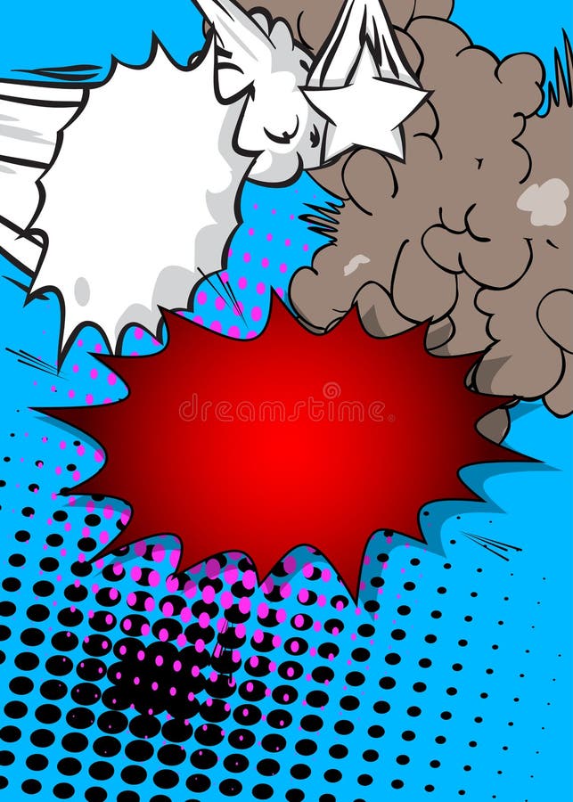 Abstract Comic Book Background. Retro Awesome Cartoon, Vector Comics ...